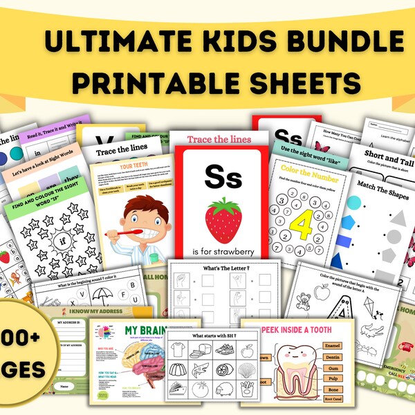 Kindergarten Learning - Etsy