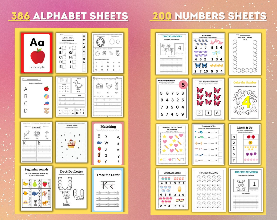 Preschool Pre-k Kindergarten Learning Bundle 2000 Page - Etsy Canada