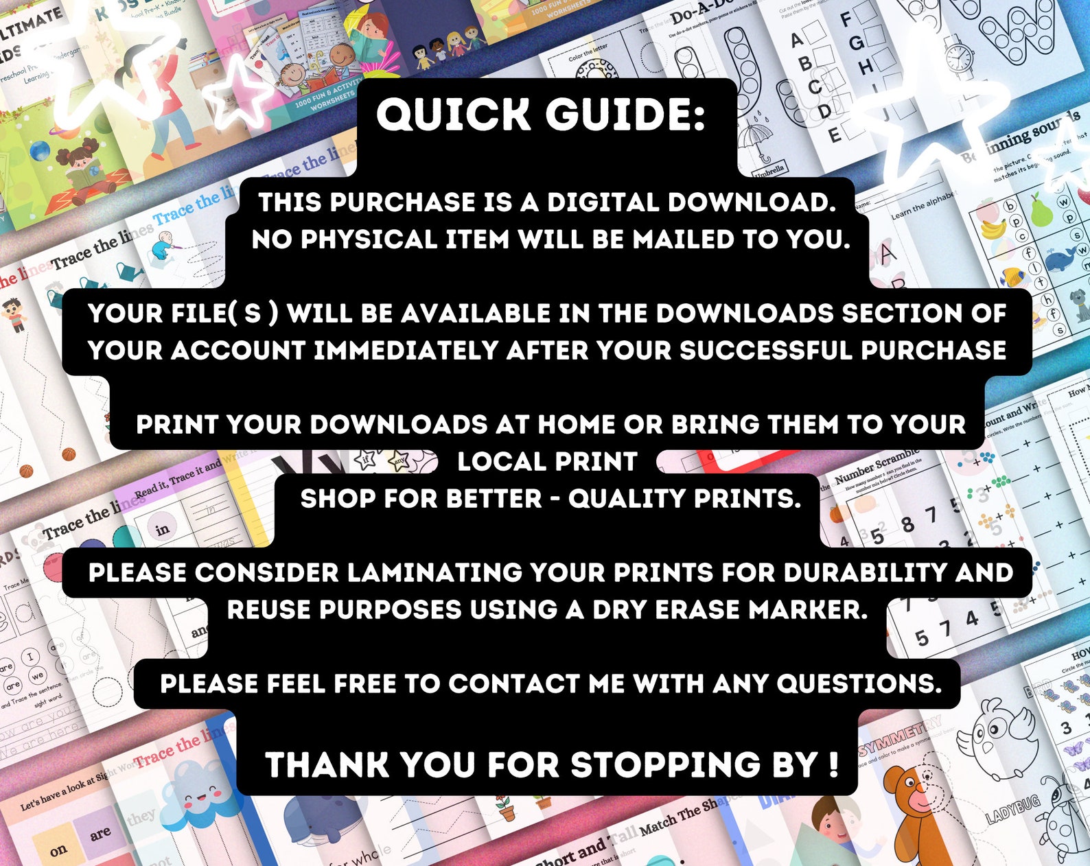 Preschool Pre-k Kindergarten Learning Bundle 2000 Page - Etsy