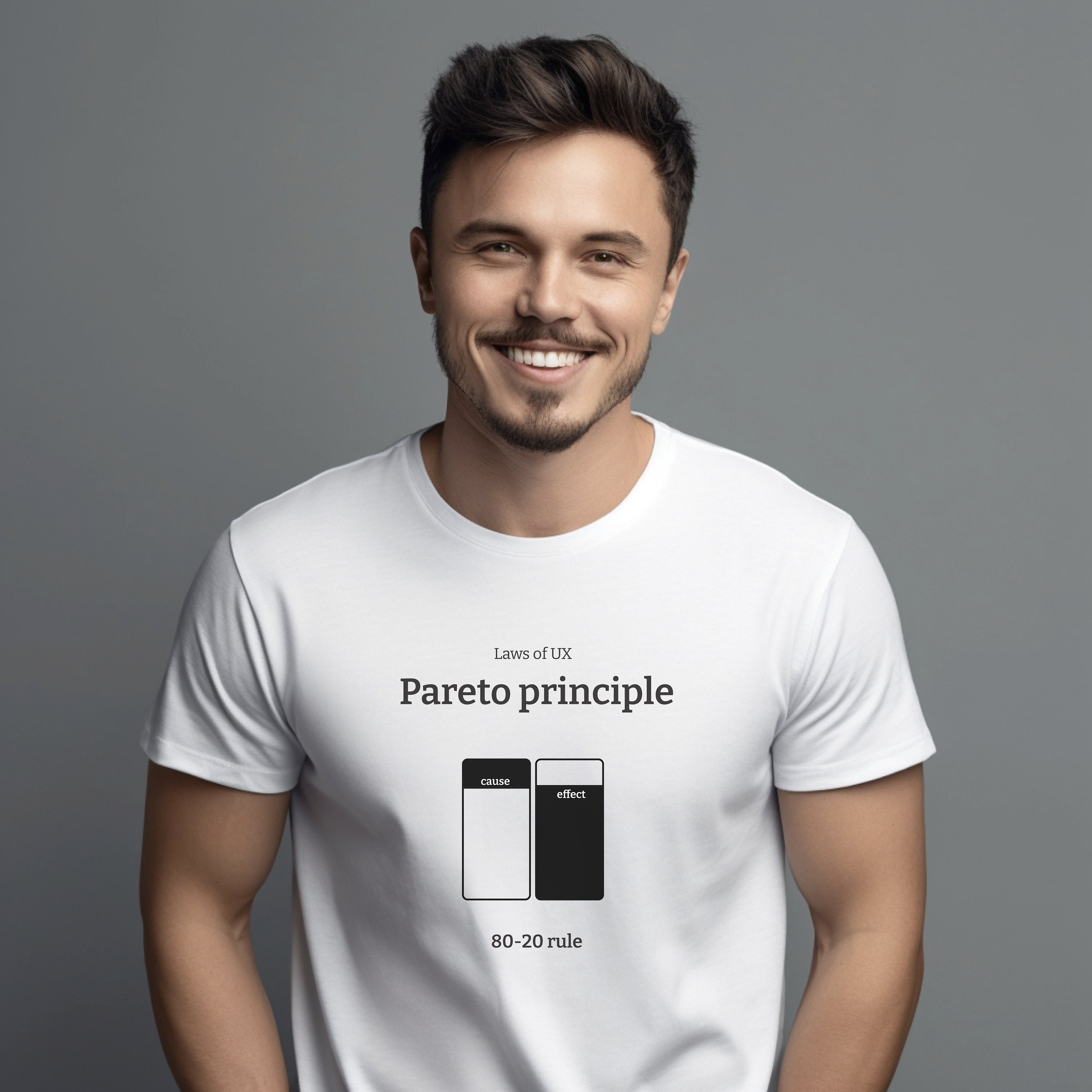 Pareto Principle, Laws of UX, UX Design T-shirt , Design Puns, Gift for ...
