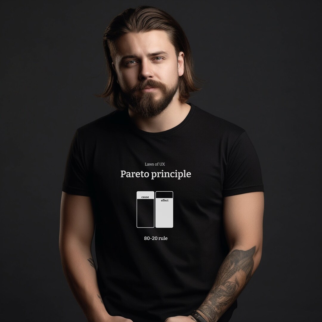 Pareto Principle, Laws of UX, UX Design T-shirt , Design Puns, Gift for ...