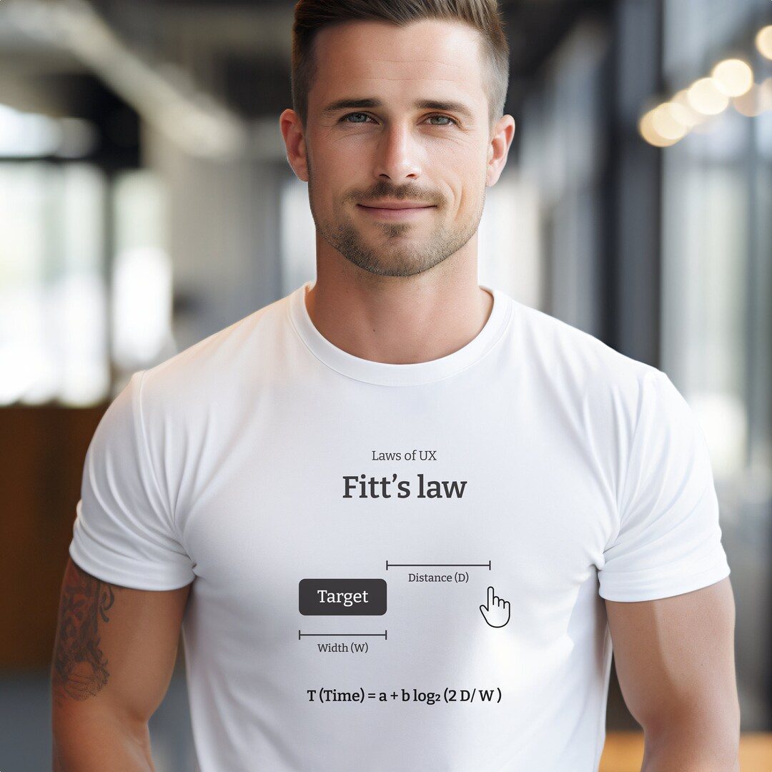 Fitt's Law, Laws of UX, UX Design T-shirt , Design Puns, Gift for ...