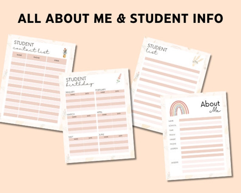 Neutral Teacher Binder Planner, Printable Teacher Binder Bundle, PDF ...