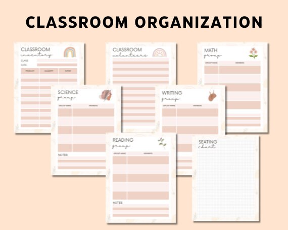 Neutral Teacher Binder Planner, Printable Teacher Binder Bundle, PDF ...