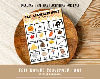 Summer Nature Scavenger Hunt for Kids Printable Instant Download ...