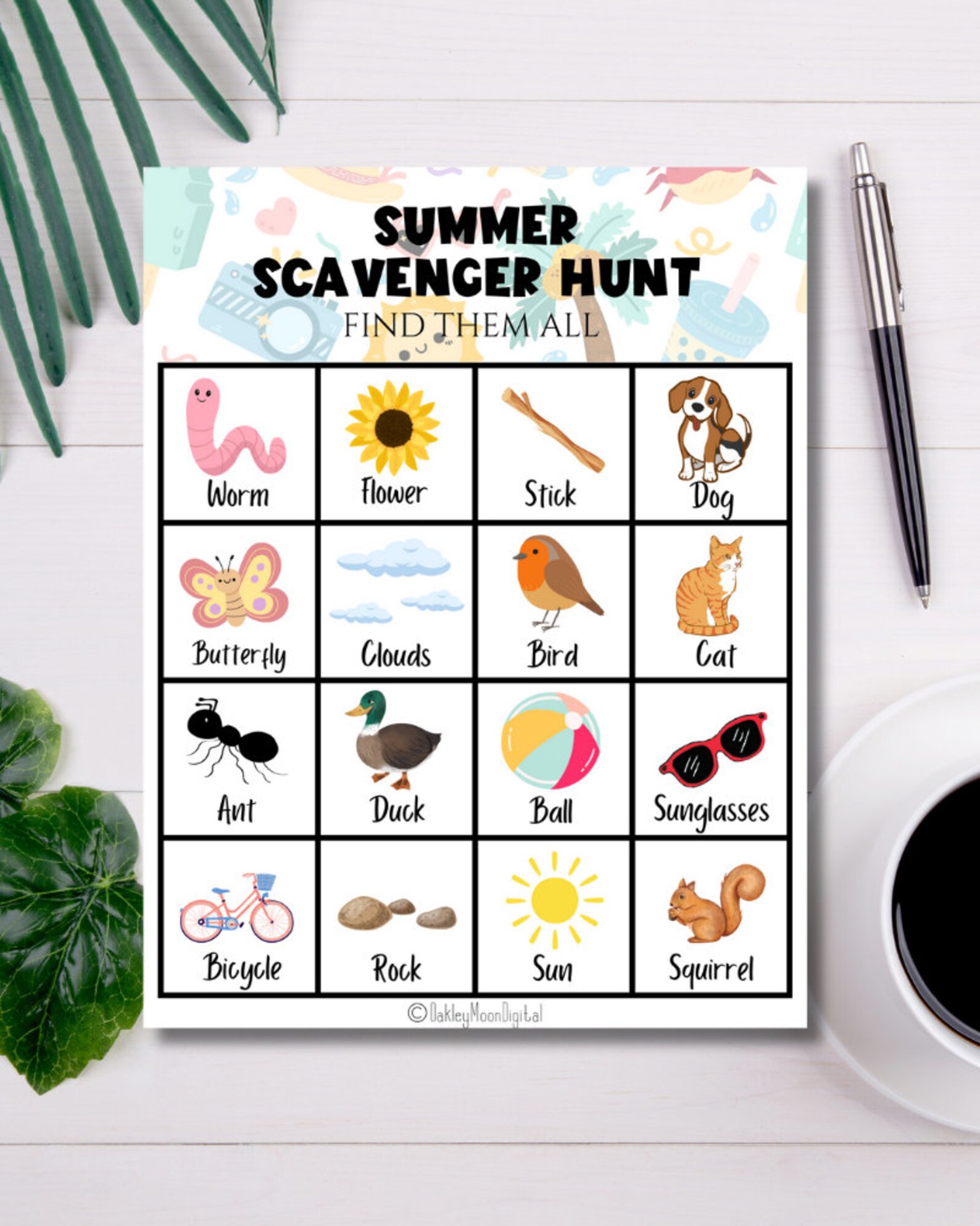 Nature Scavenger Hunt Bundle for Kids Printable Instant Download Fall ...