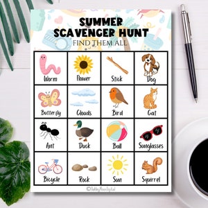 Nature Scavenger Hunt Bundle for Kids Printable Instant Download Fall ...