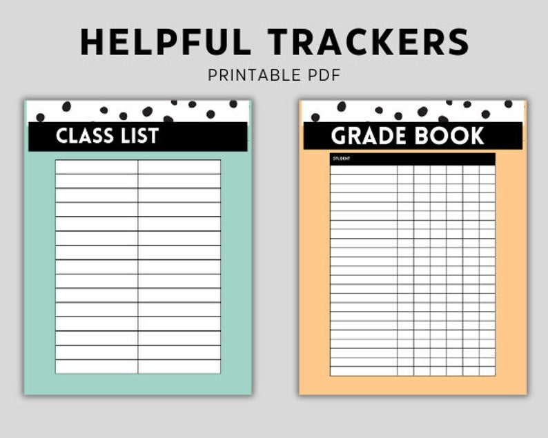 Polka Dot Teacher Binder Planner, Printable Teacher Binder Bundle, PDF ...