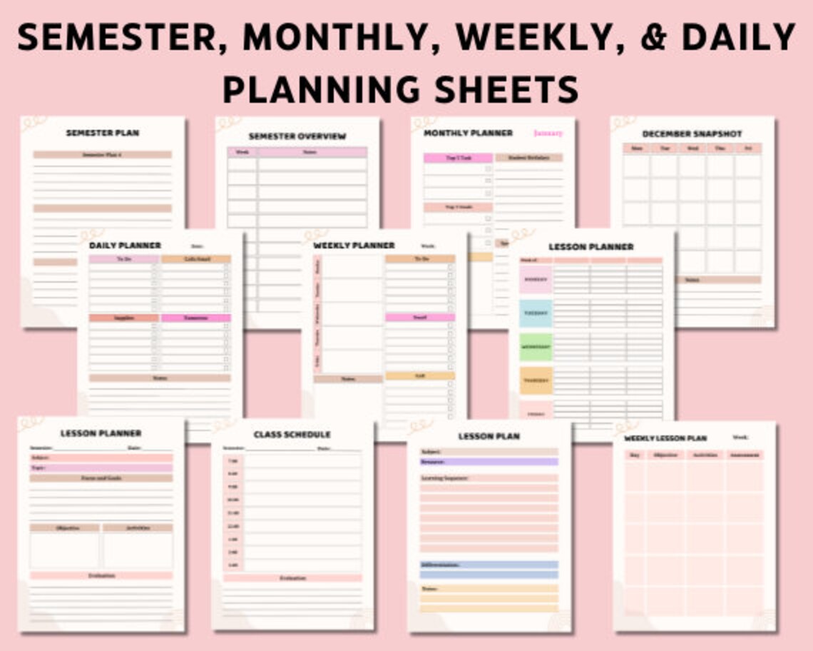 Ultimate Boho Teacher Binder Planner, Printable Teacher Binder Bundle ...