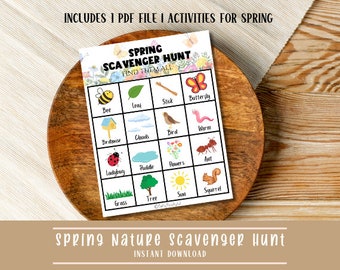 Summer Nature Scavenger Hunt for Kids Printable Instant Download ...