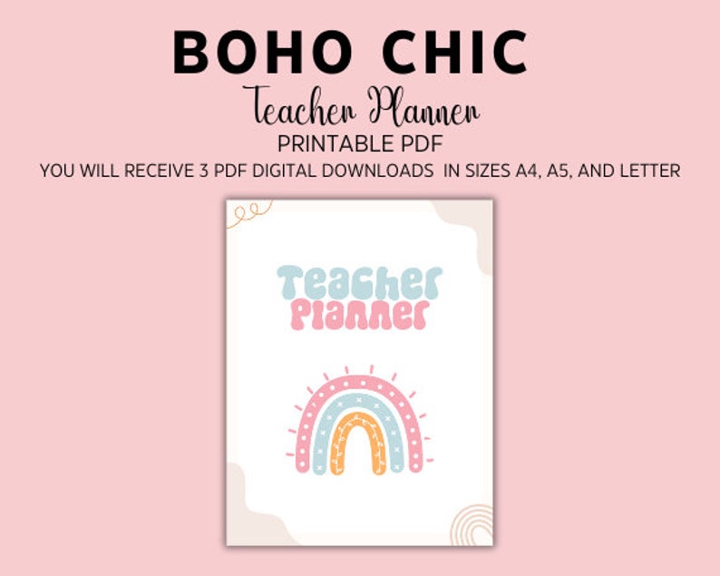Ultimate Boho Teacher Binder Planner, Printable Teacher Binder Bundle ...