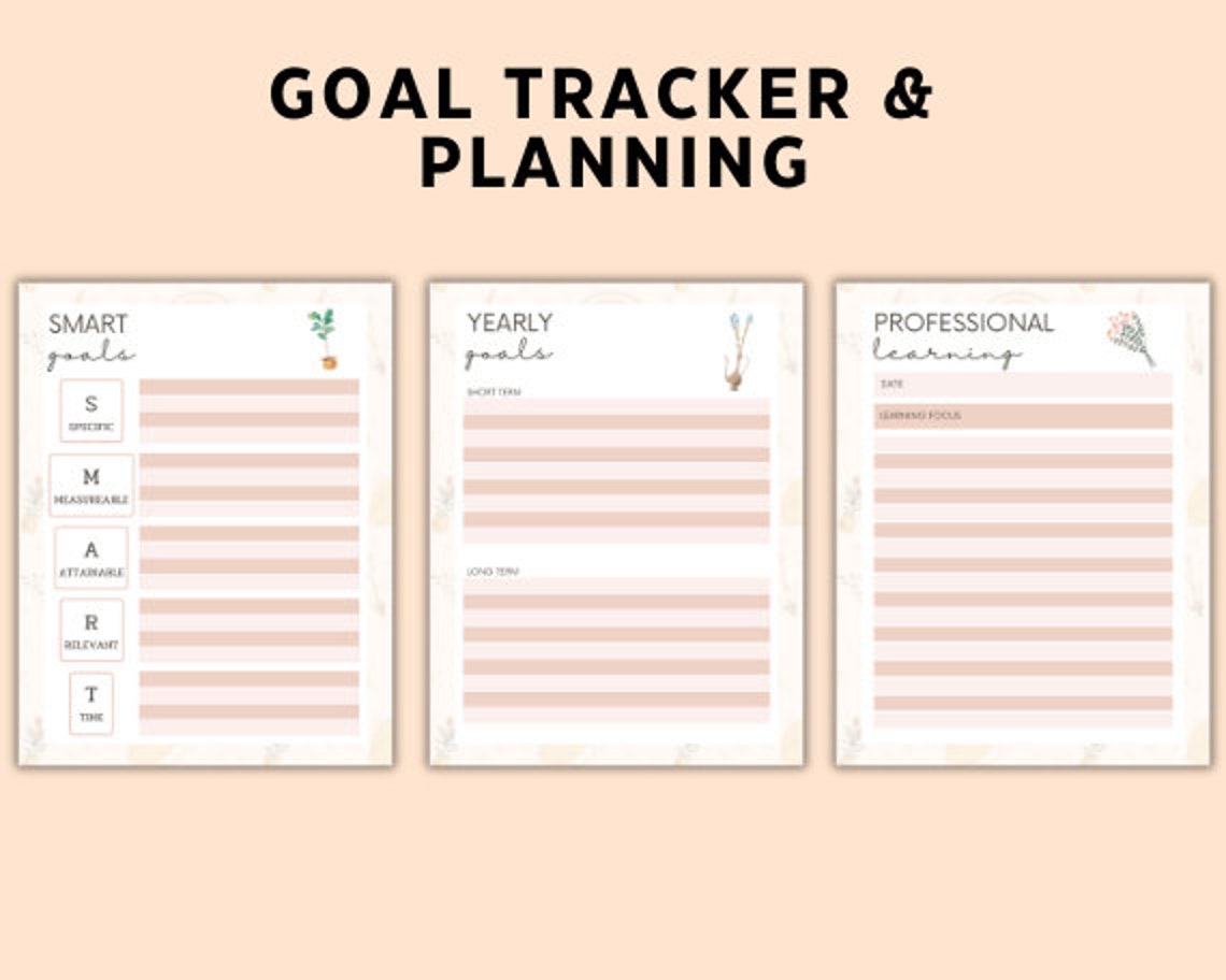 Neutral Teacher Binder Planner, Printable Teacher Binder Bundle, PDF ...