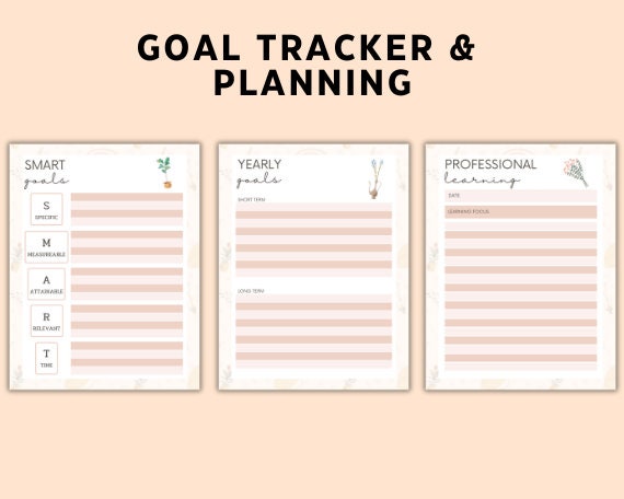 Neutral Teacher Binder Planner, Printable Teacher Binder Bundle, PDF ...