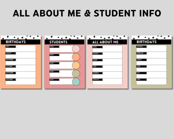 Polka Dot Teacher Binder Planner, Printable Teacher Binder Bundle, PDF ...