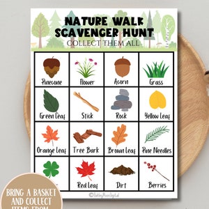 Nature Scavenger Hunt Bundle for Kids Printable Instant Download Fall ...