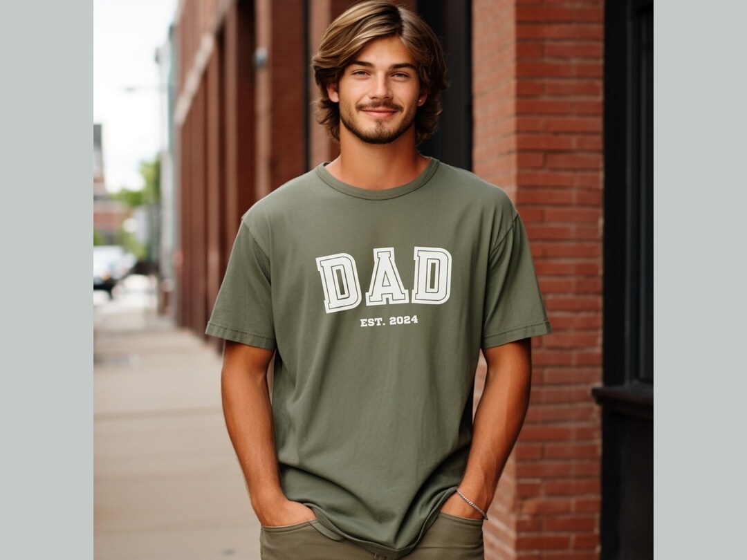 Dad Established 2024 Shirt, Comfort Colors, New Dad Shirt, Pregnancy ...