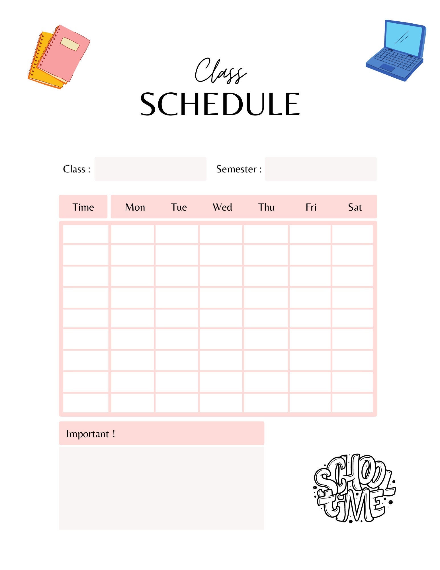 School Planner, Digital Planner, Organization, School Work, Download ...