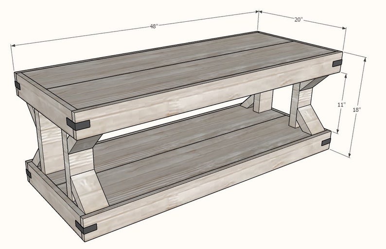 Reshape Your Space: Modern Farmhouse Coffee Table, DIY Elegance for as ...