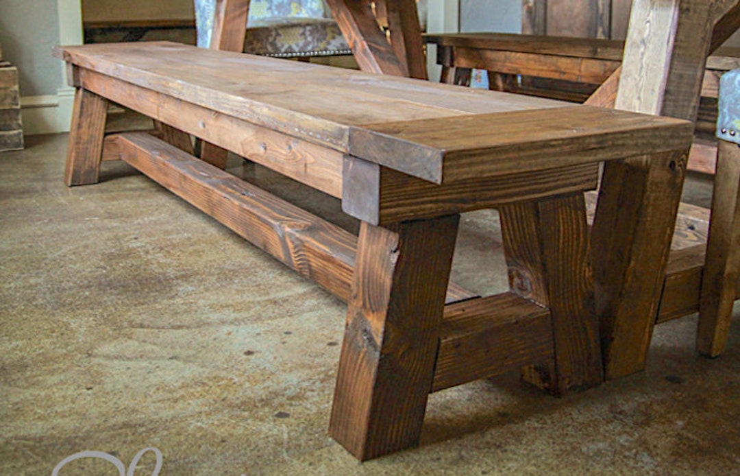 Craft a Rustic Masterpiece:diy 4x4 Truss Beam Bench Plans! Elevate Your ...