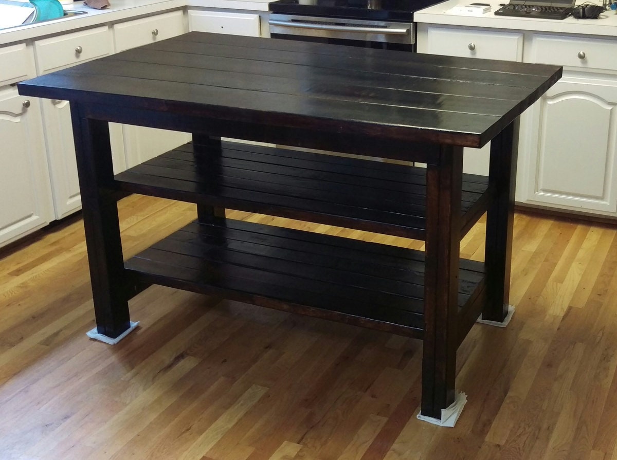 Revitalize Your Kitchen With Our Rustic Kitchen Island. Boost Counter ...