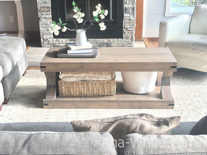 Reshape Your Space: Modern Farmhouse Coffee Table, DIY Elegance for as ...
