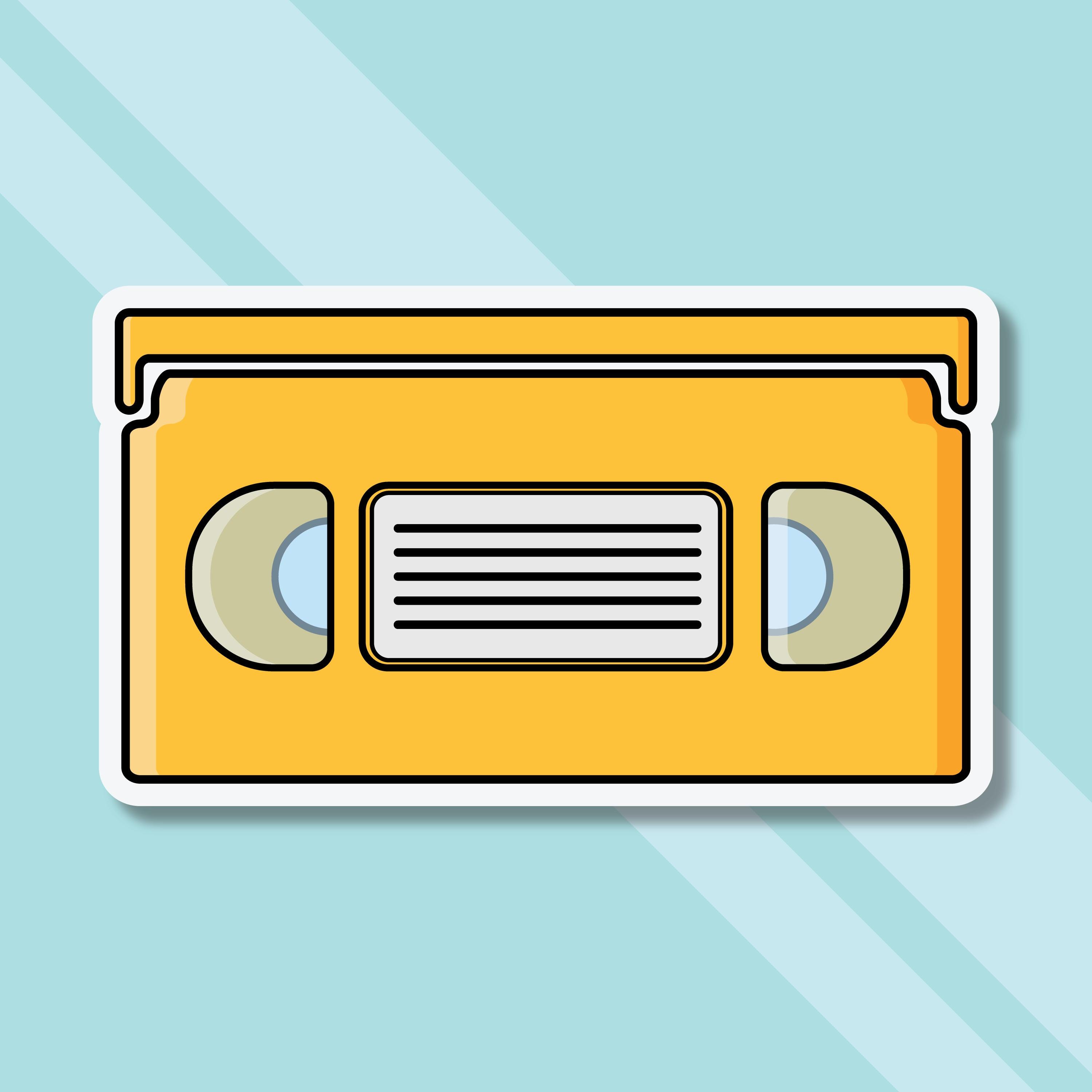 VHS Sticker | Retro Sticker Decal | Vinyl Sticker | Handmade Sticker ...