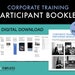 Corporate Training Workbook Template, Printable and Editable (PDF and ...