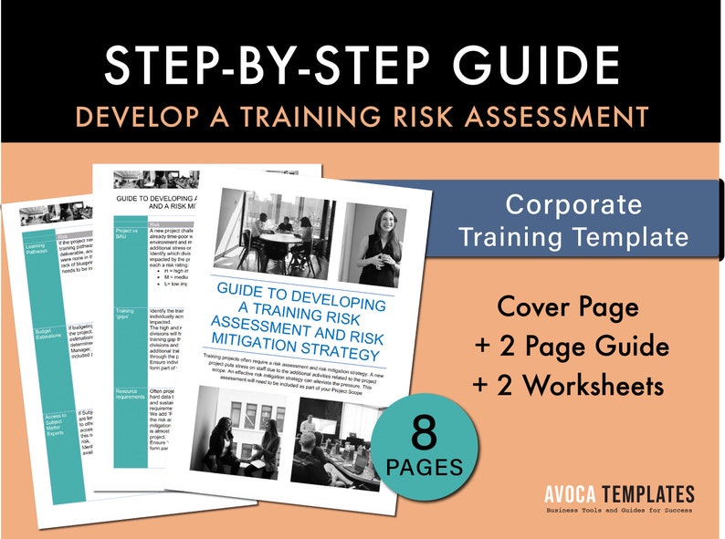 Training Risk Assessment Template, Risk Mitigation Strategy (PDF, A4/US ...