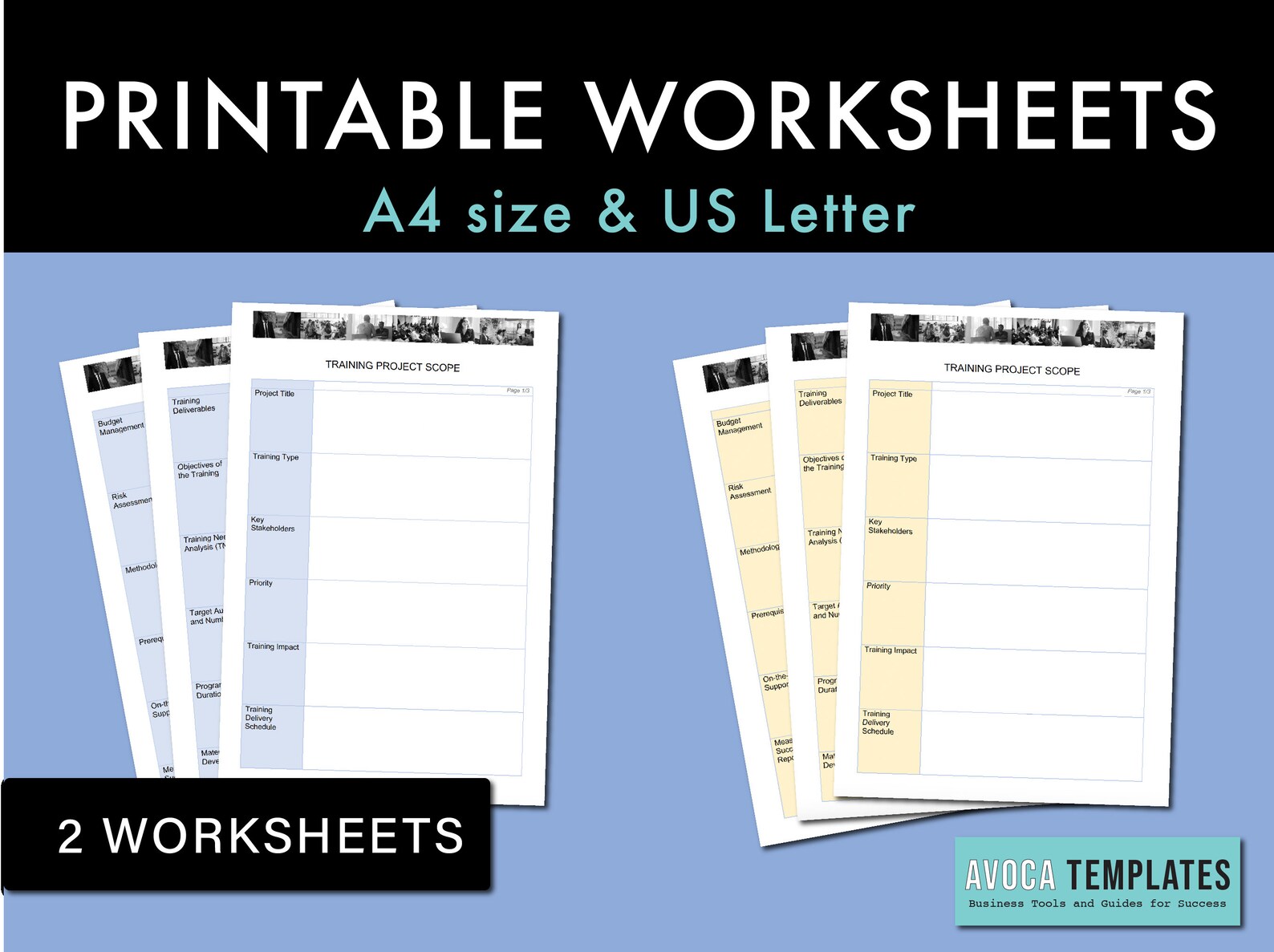 Develop a Training Scope. Professional Corporate Template. PDF. A4 & US ...