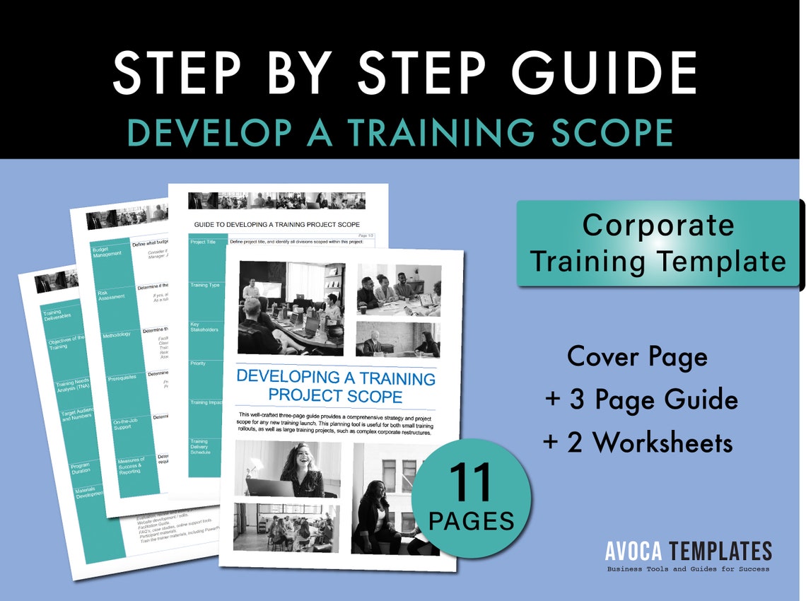 Develop a Training Scope. Professional Corporate Template. PDF. A4 & US ...