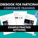 Participant Workbook for Corporate Training Course. Editable. Printable ...