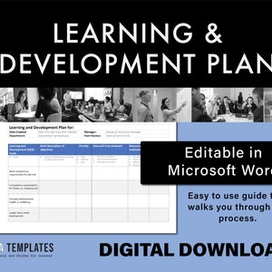 Learning and Development Plan and Framework. Editable in Microsoft Word ...