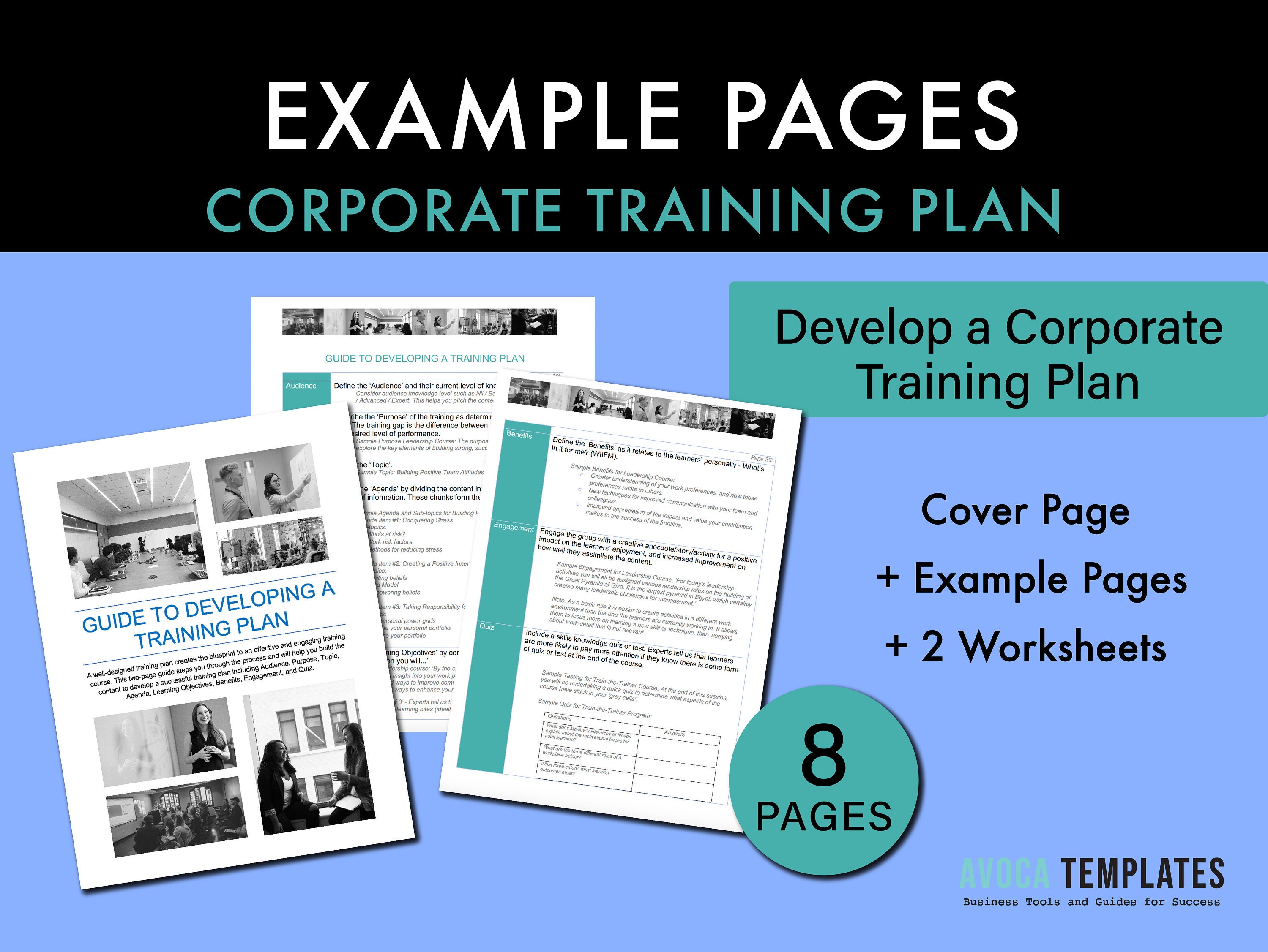 Guide to Developing a Corporate Training Plan. Professional Template ...