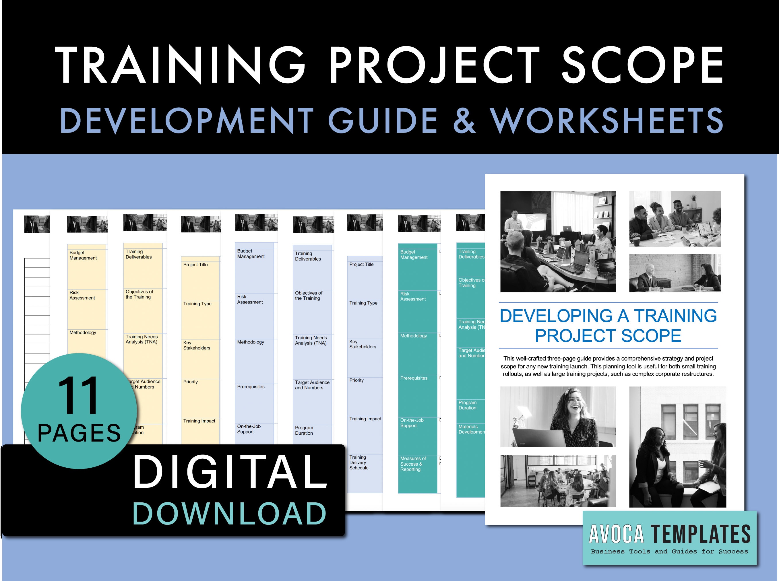 Develop a Training Scope. Professional Corporate Template. PDF. A4 & US ...