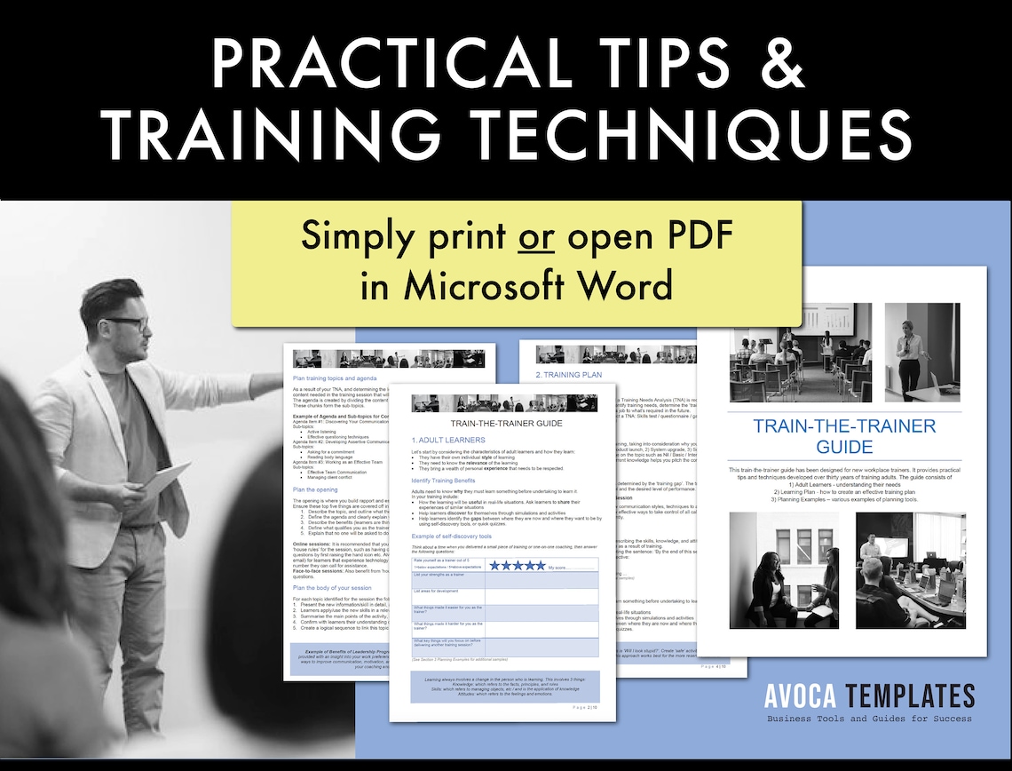 Corporate Train the Trainer Guide. 10 Page Overview. Digital PDF File ...