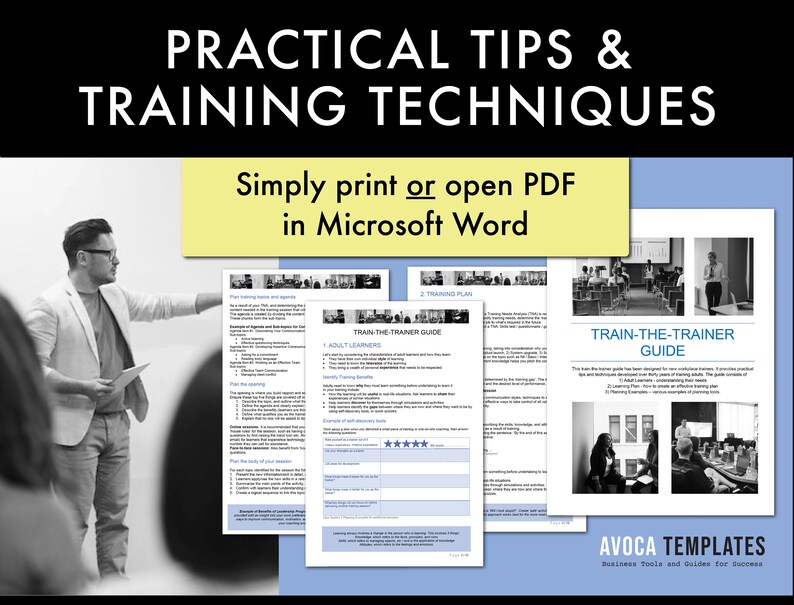 Corporate Train the Trainer Guide: 10-page Overview (digital PDF) - Etsy
