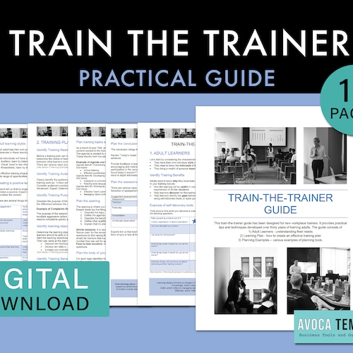 Corporate Train the Trainer Guide. 10 Page Overview. Digital - Etsy
