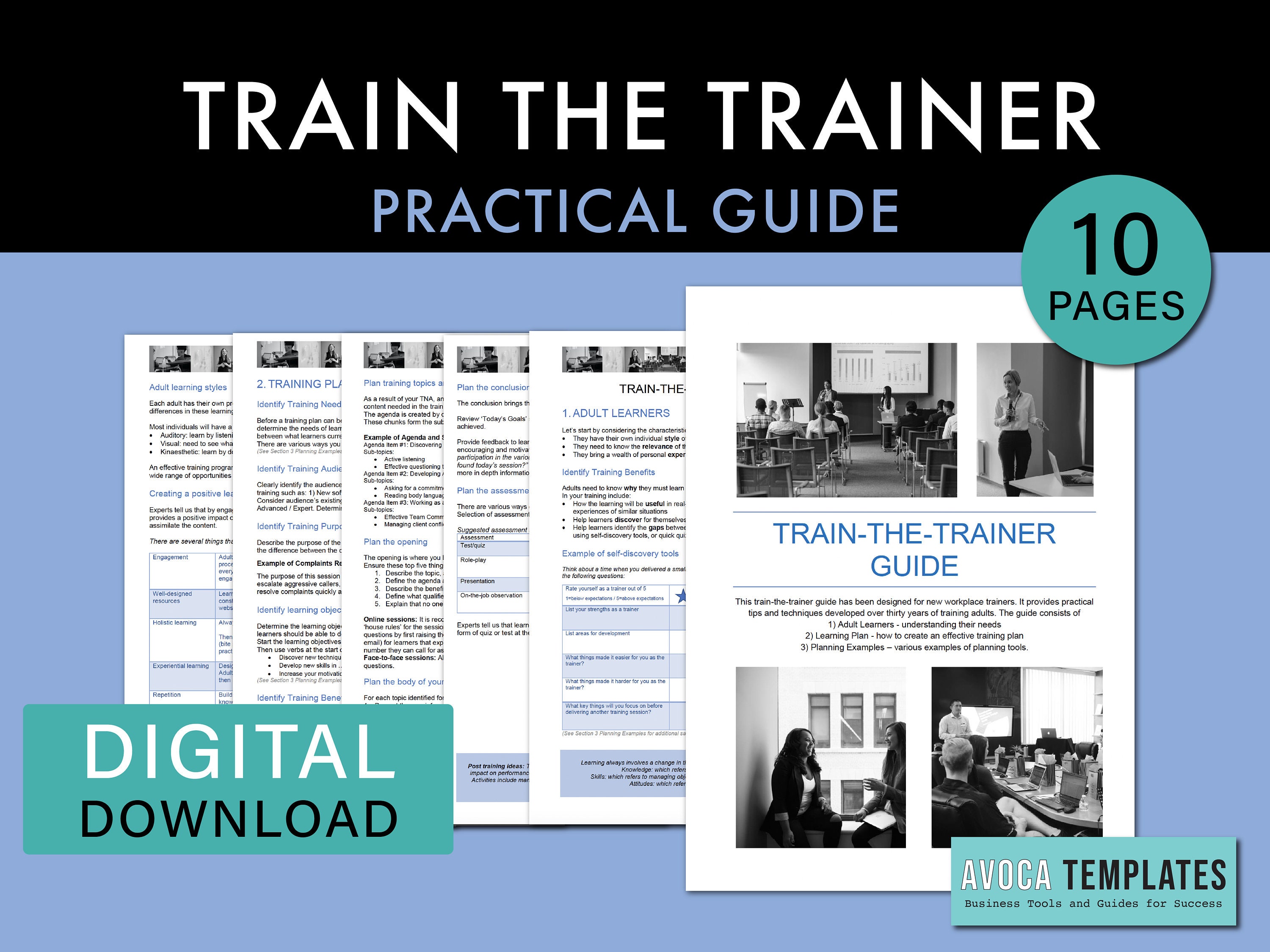 Corporate Train the Trainer Guide. 10 Page Overview. Digital PDF File ...