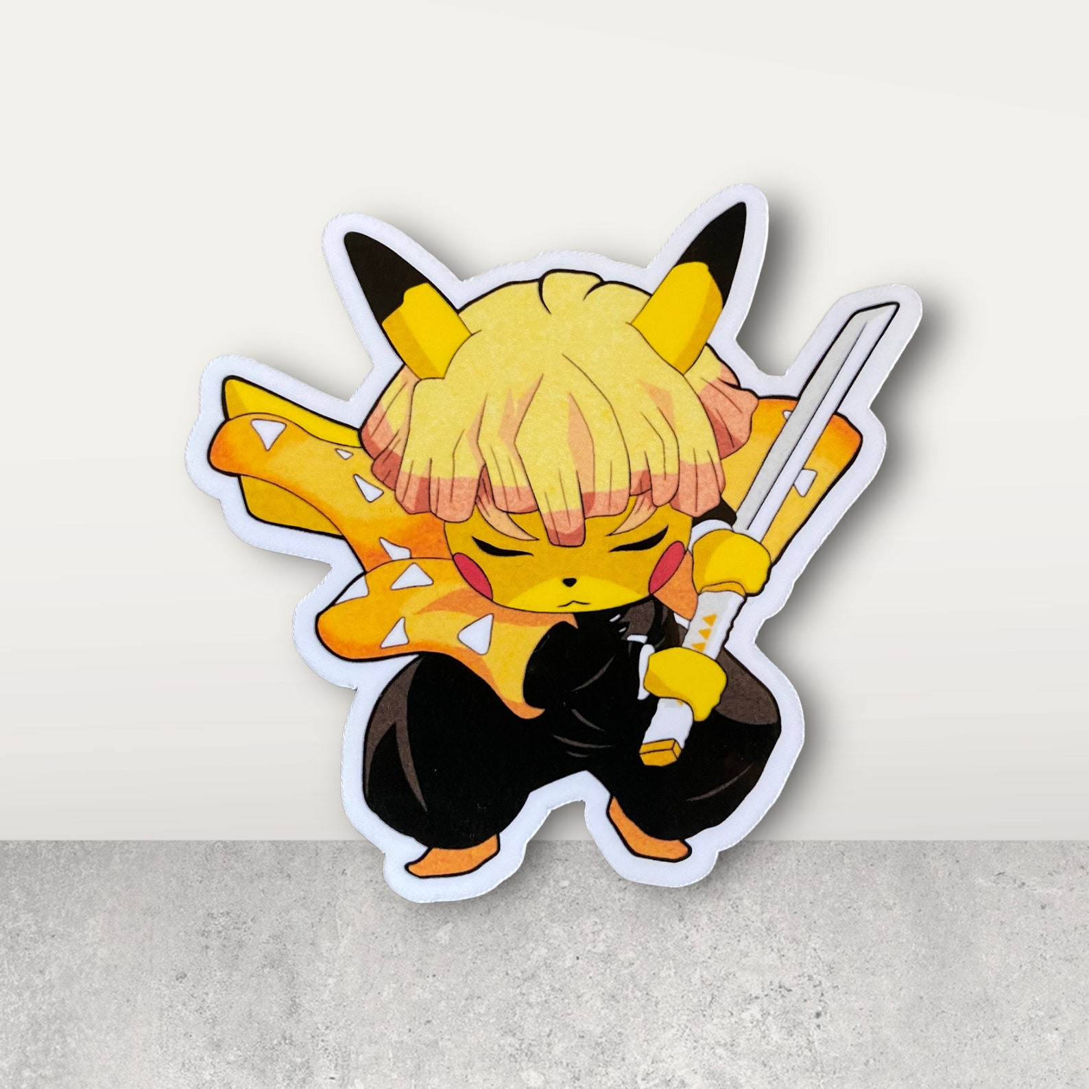 Pikachu X Zenitsu Vinyl Sticker - Etsy