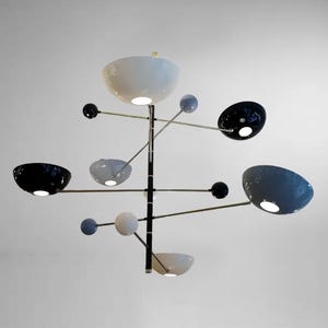 Sputnik Style 5 Arms Balanced Arms Stilnovo Lighting Chandelier Fixture ...