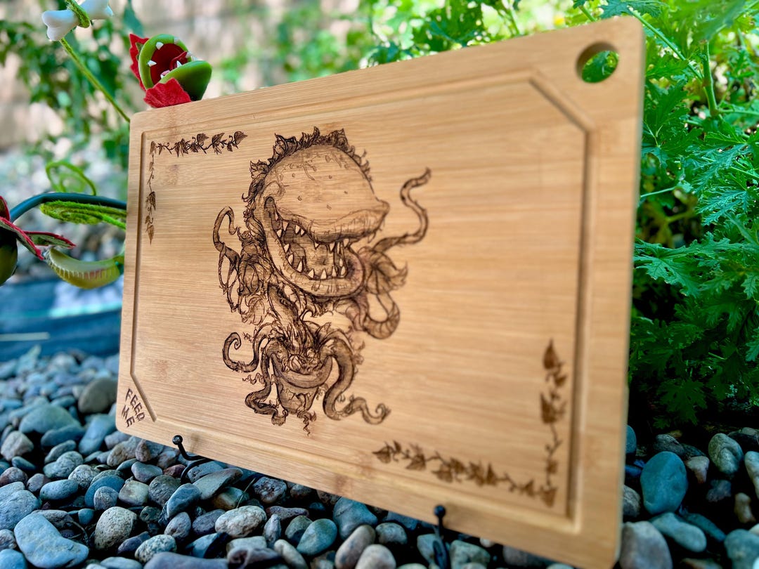 Cutting & Charcuterie Board - Little Shop of Horrors Audrey II Feed Me ...