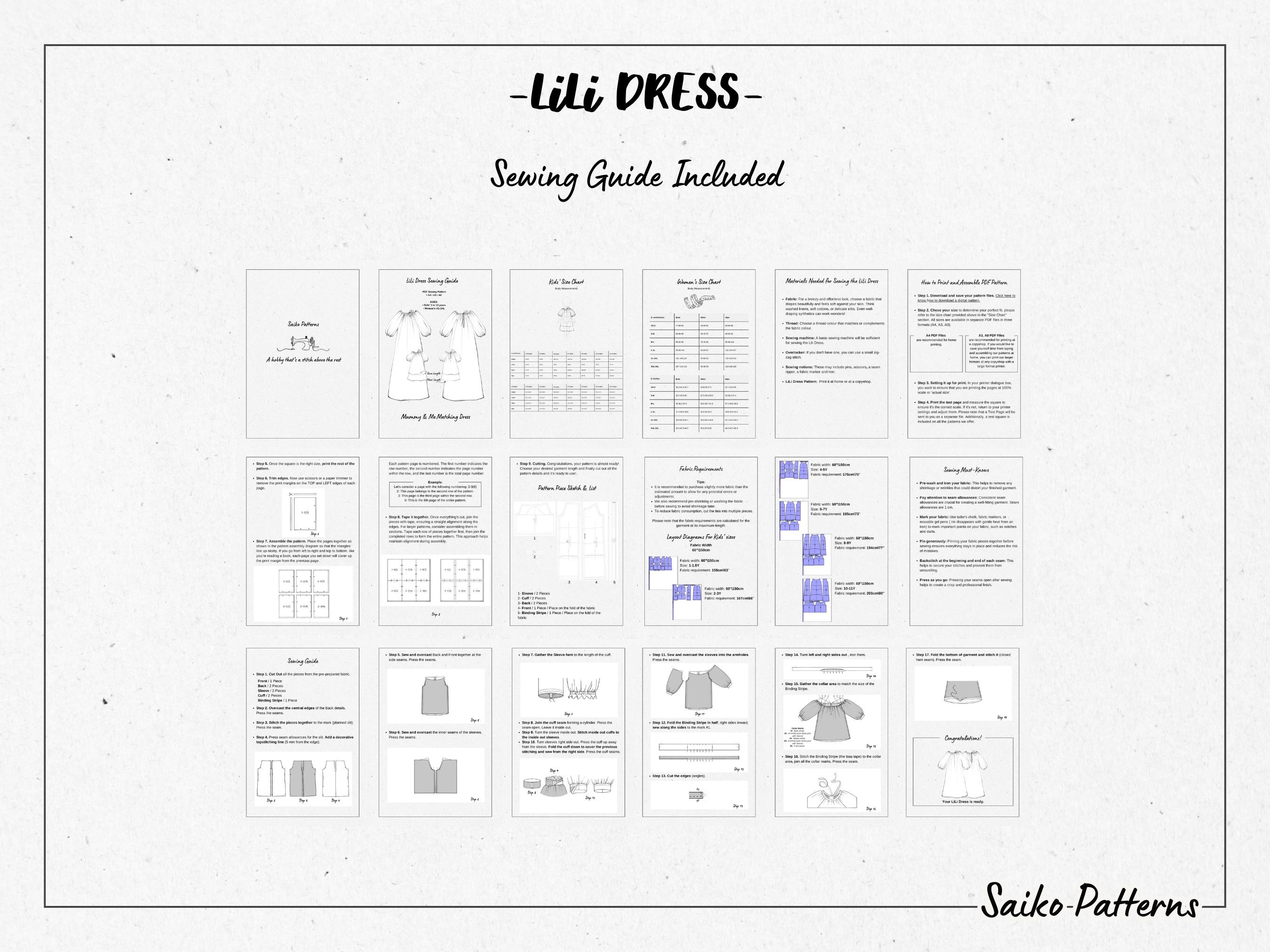 Everyday Easy Dress PDF Pattern for Women, Pregnancy Friendly Loose ...