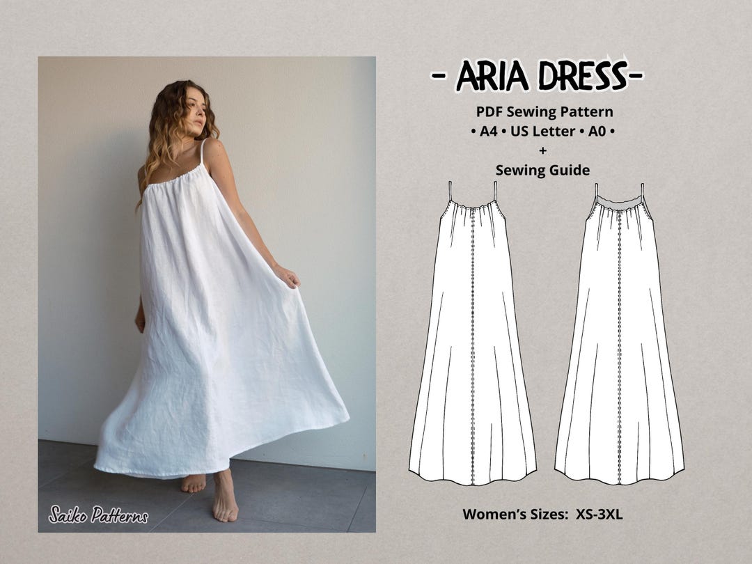 Cami Dress PDF Pattern for All Body Types, Pregnancy and Breastfeeding ...