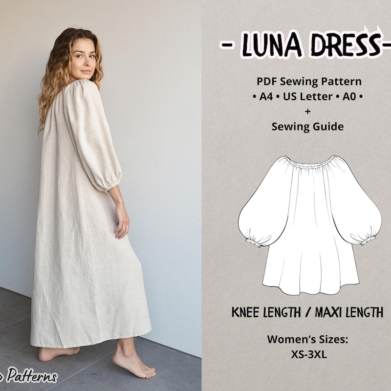 Boho Dress Pattern - Etsy
