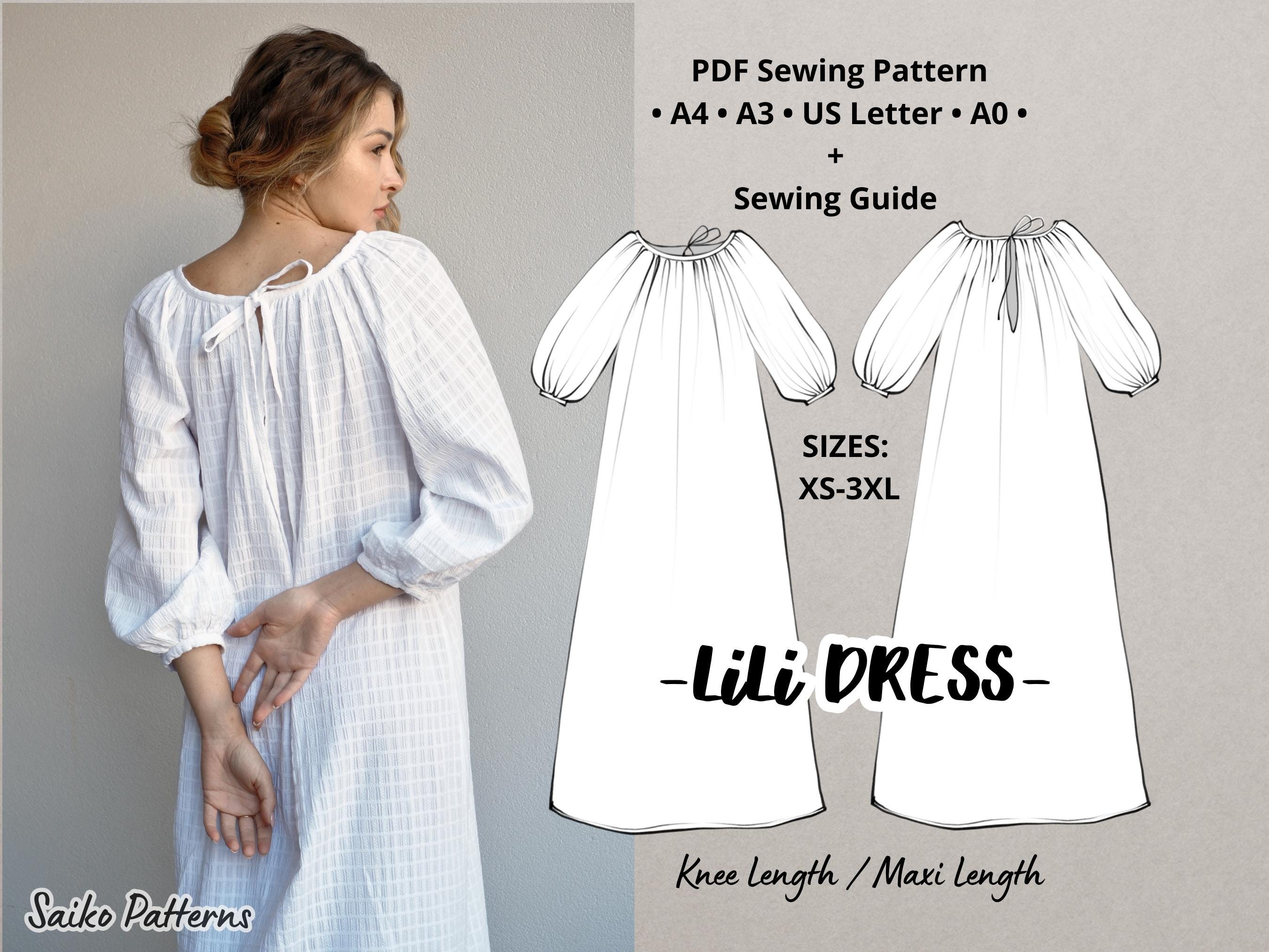 Everyday Easy Dress PDF Pattern for Women, Pregnancy Friendly Loose ...