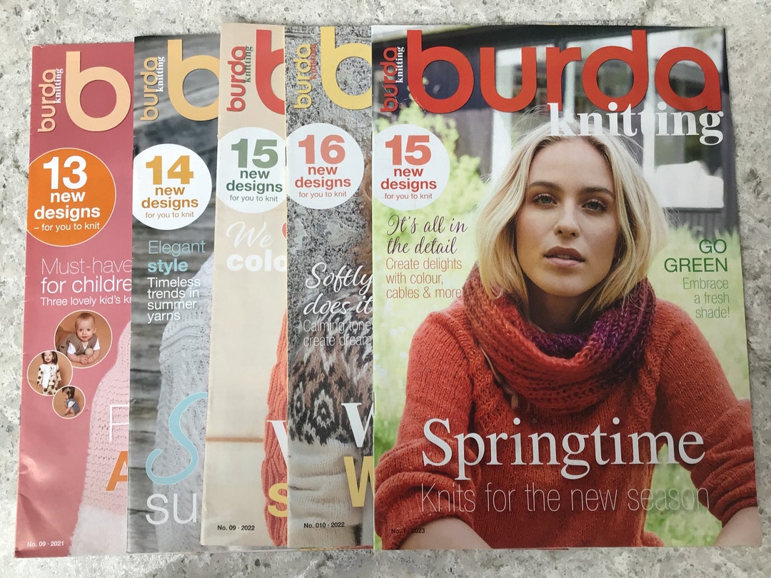 Burda Knitting Magazine Various Issues to Choose From in Drop Down Menu ...