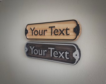 Wooden Kitchen Door Sign. Vintage British Railway Style. Handmade Retro ...