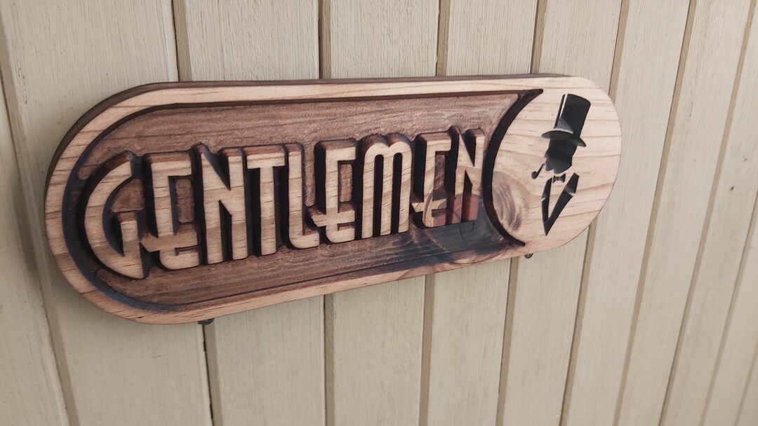 Vintage Retro Restroom Sign for Gentlemen Bathroom Retro Style - Etsy