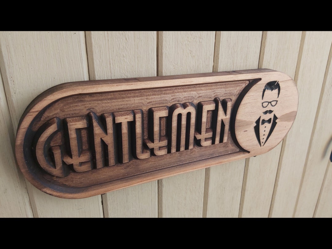 Custom Vintage Restroom Sign for Gentlemen Bathroom Retro - Etsy