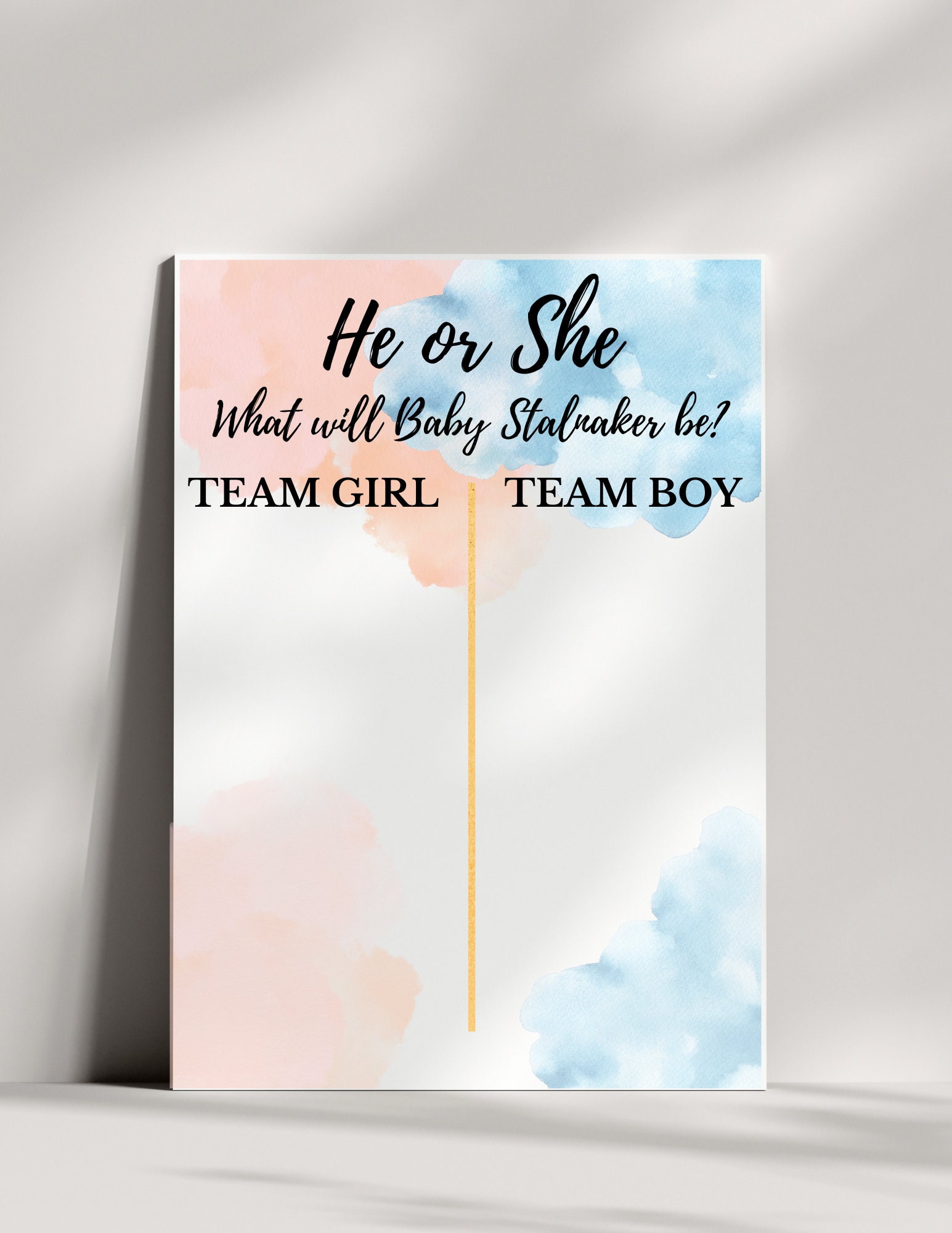 He or She? What Will the Baby Be?, Genre Reveal Party Sign, Gender ...